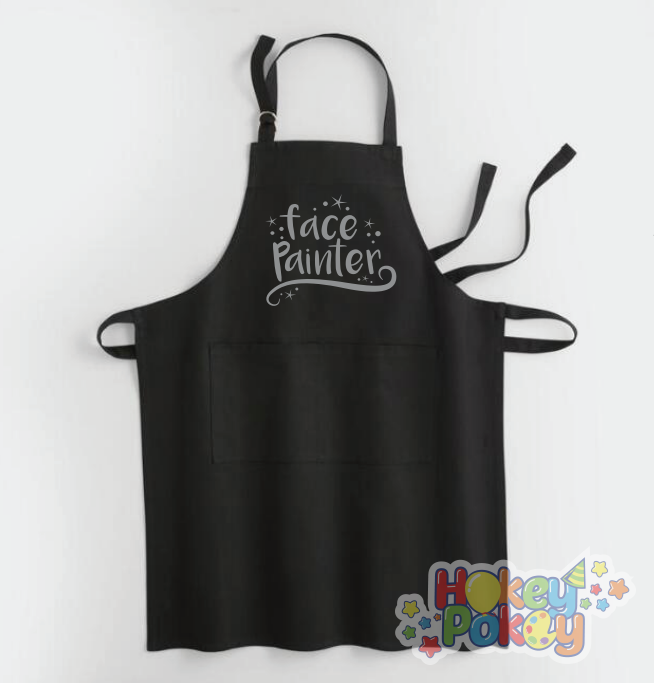 Face Painter - Medium Length Apron With Pouch - Black - Hokey Pokey ...