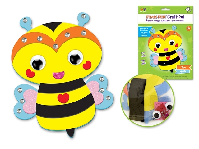 Krafty Kids Kit: DIY Foam Friends Craft Kit - Bee (CK192H) - Hokey ...