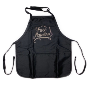 Face Painter - Medium Length Apron With Pouch - Black w/ Glitter ...